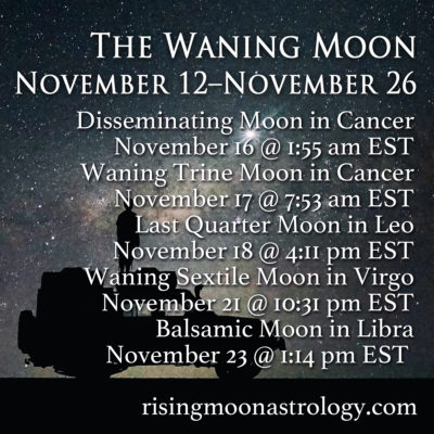The Waning Moon of November 2019: A Podcast Episode – Rising Moon Astrology